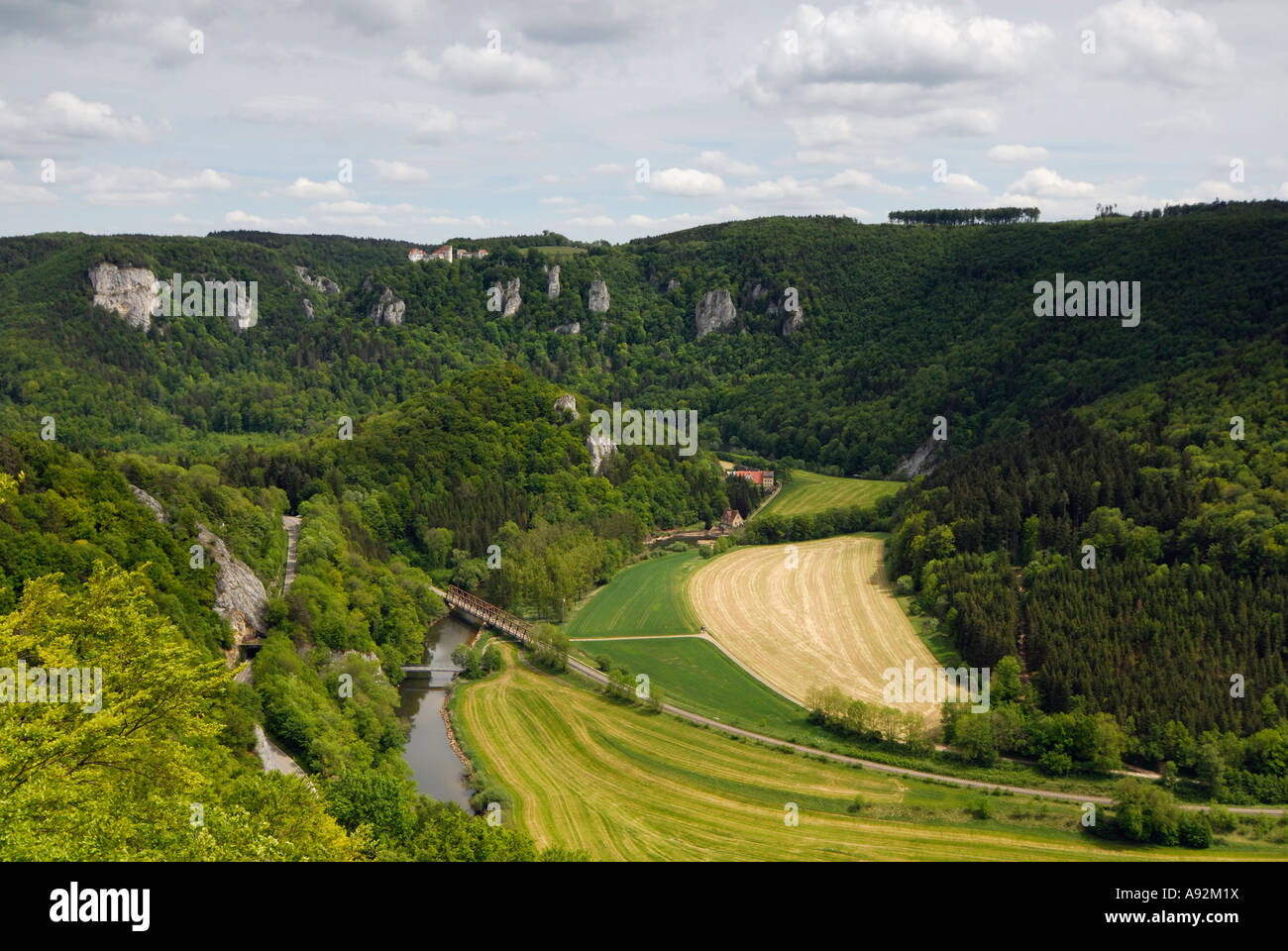 Danube Tal - Übersicht, Schwäbische Alb, Baden-Württemberg, Deutschland ...