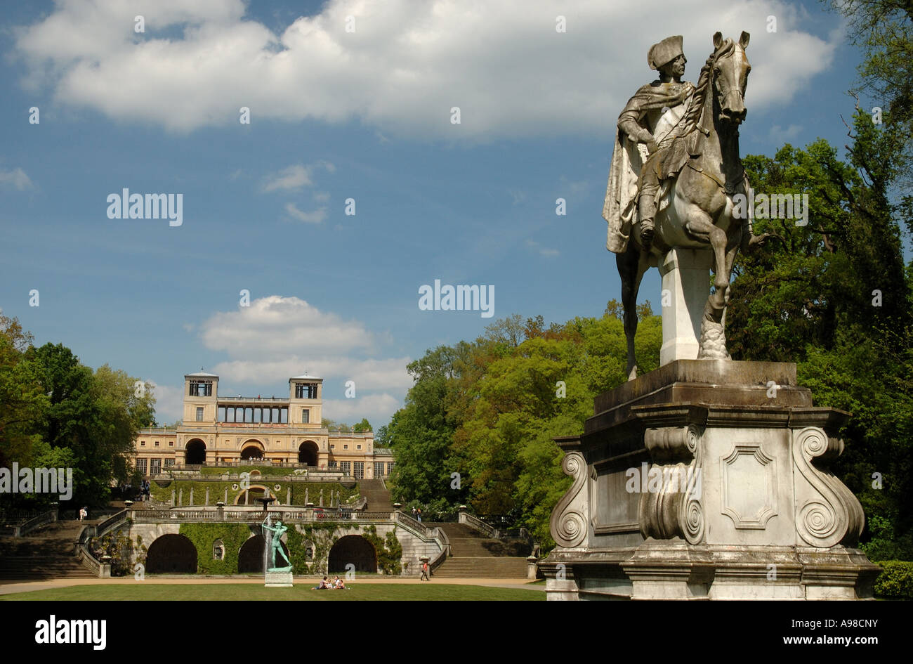 Statue von Friedrich dem großen, Park Sanssouci, Potsdam, Deutschland ...