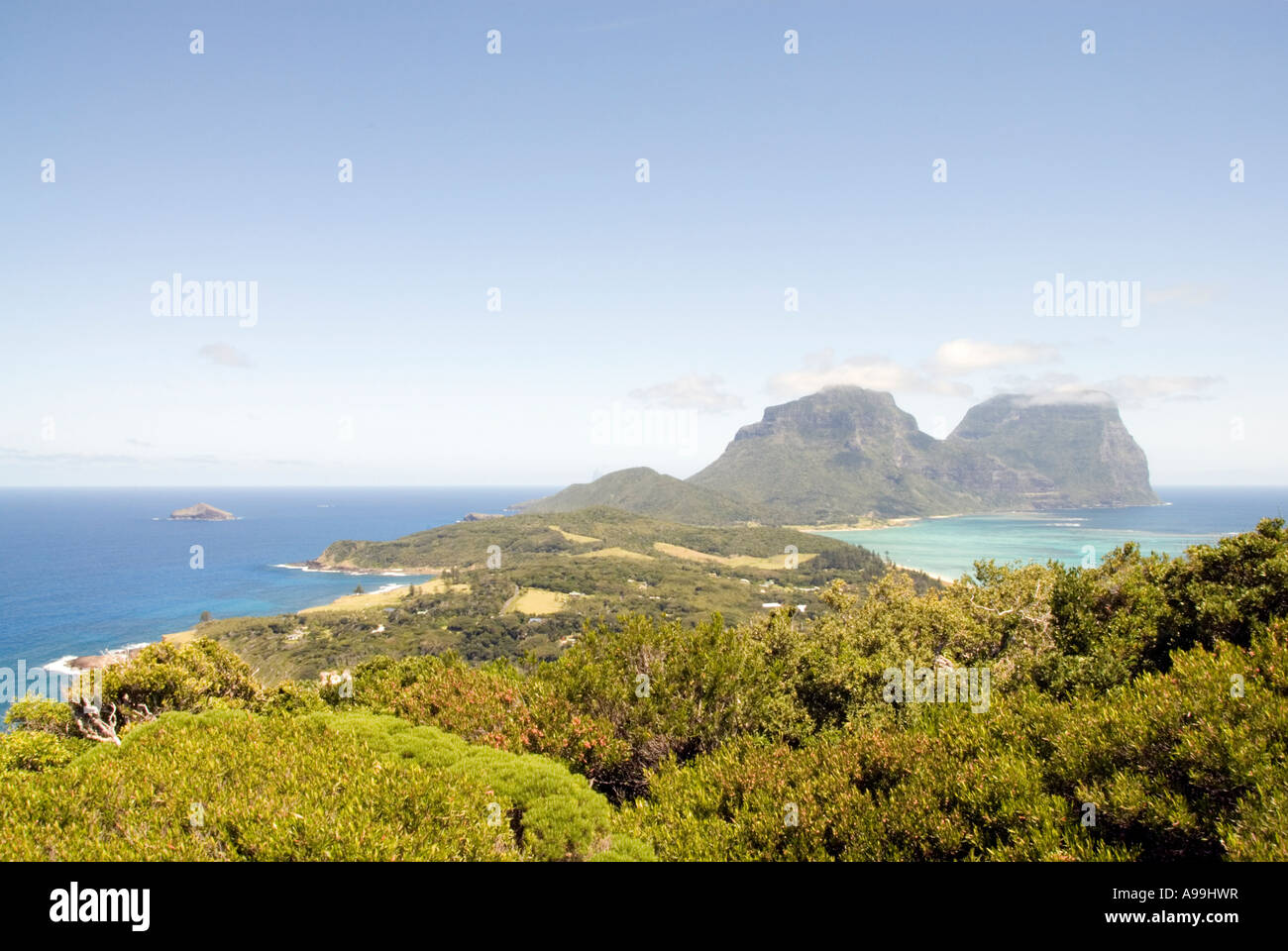 Blick vom Mount Eliza, Lord-Howe-Insel Stockfotografie - Alamy
