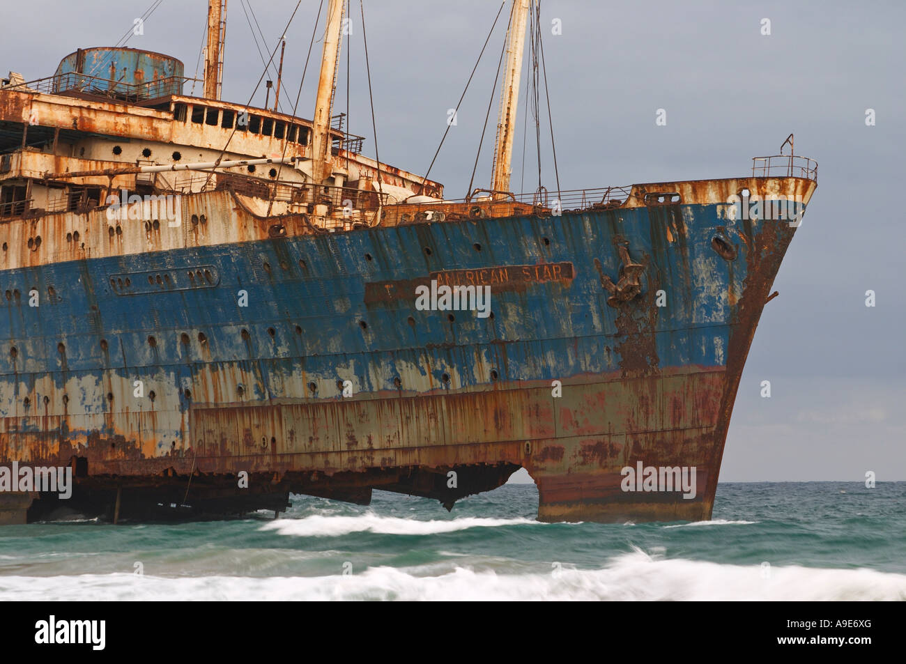 Das Wrack der SS American Star, Playa de Garcey, Fuerteventura ...