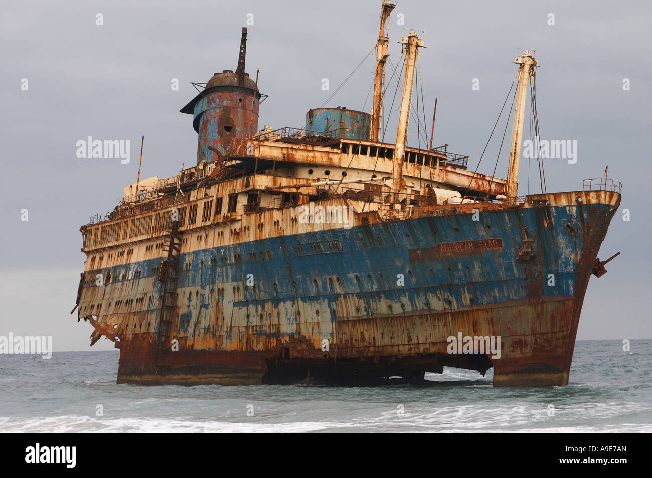 Das Wrack der SS American Star, Playa de Garcey, Fuerteventura ...