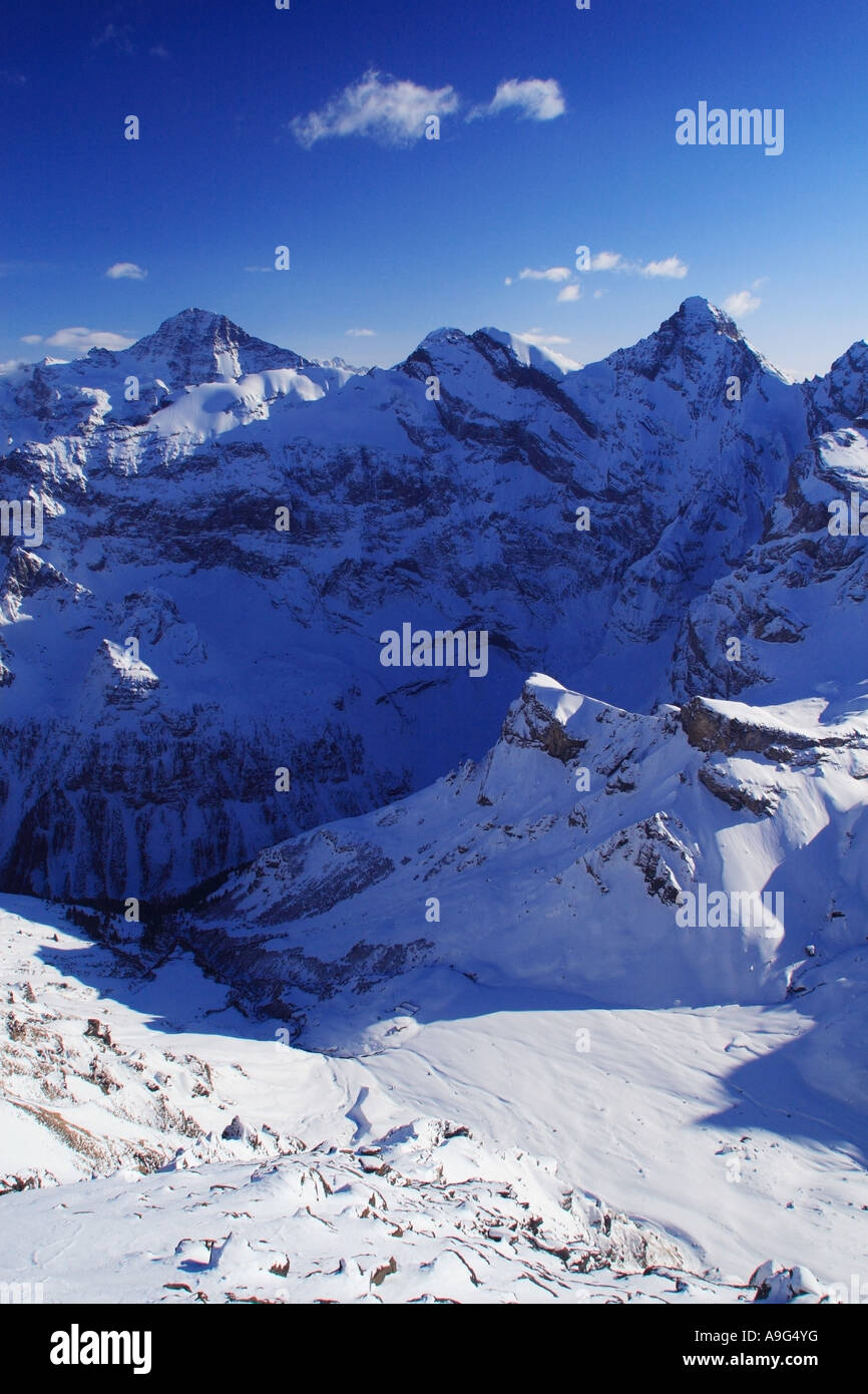 Berner und Walliser Alpen, Breithorn, Gspaltenhorn, Blick vom ...