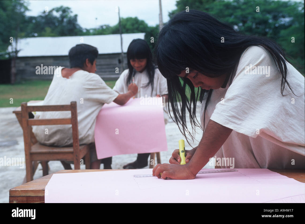 Mexiko, Chiapas, Naha, Selva Lacandona, Nordamerika. Lacandon Maya ...