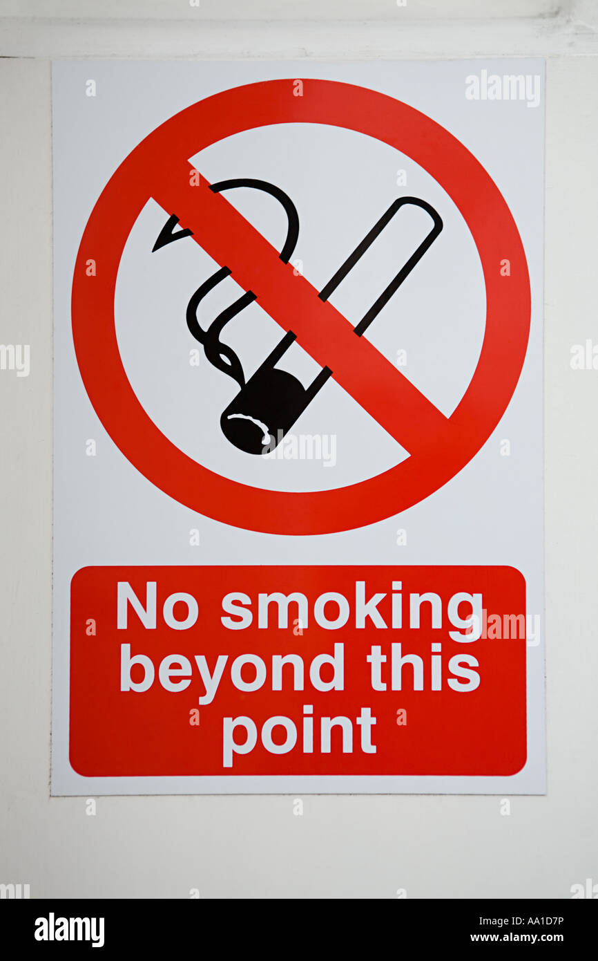Kein Rauchen Zeichen Stockfotografie - Alamy