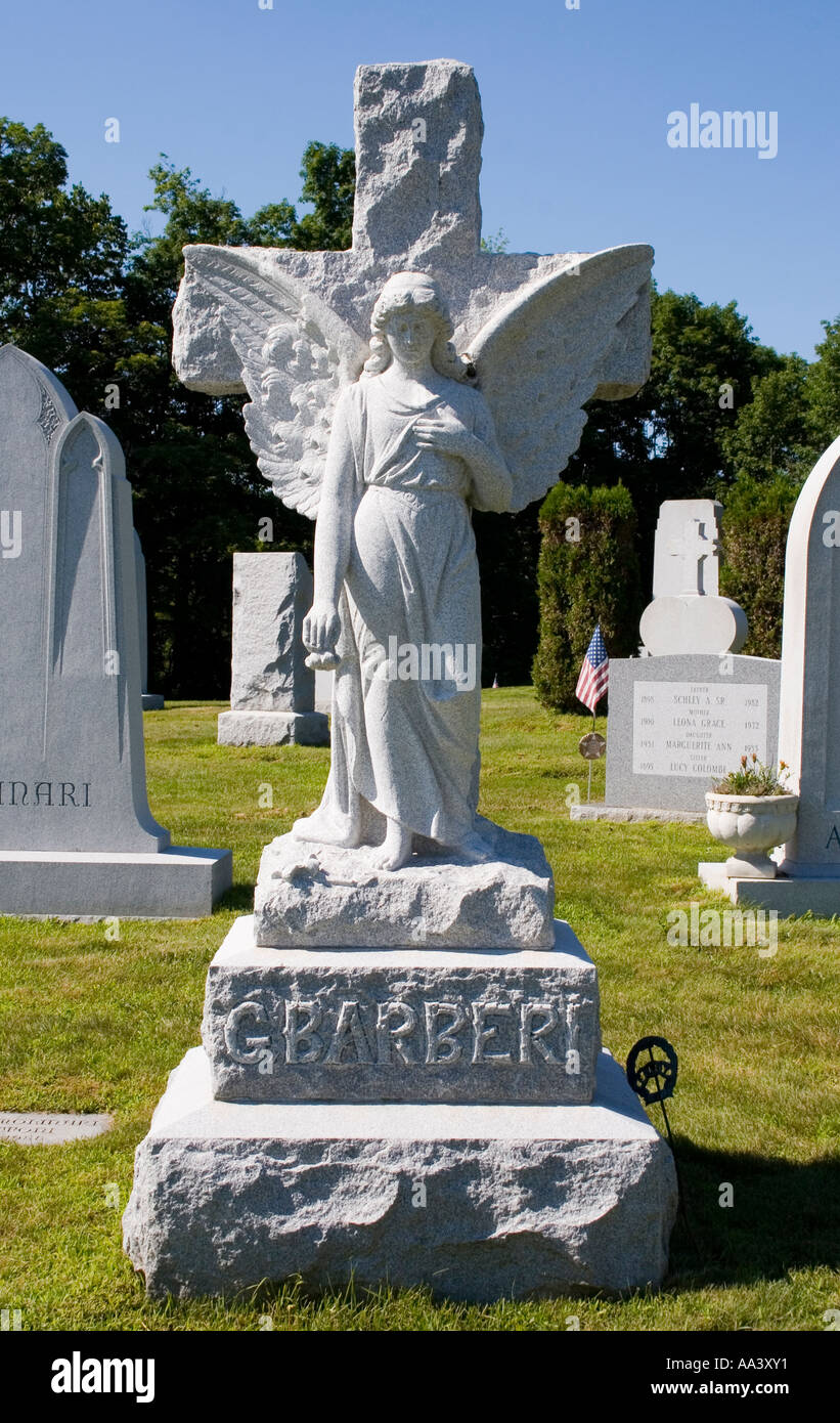 Engel Grabstein auf dem Hope Cemetery in Barre, Vermont der Granit ...