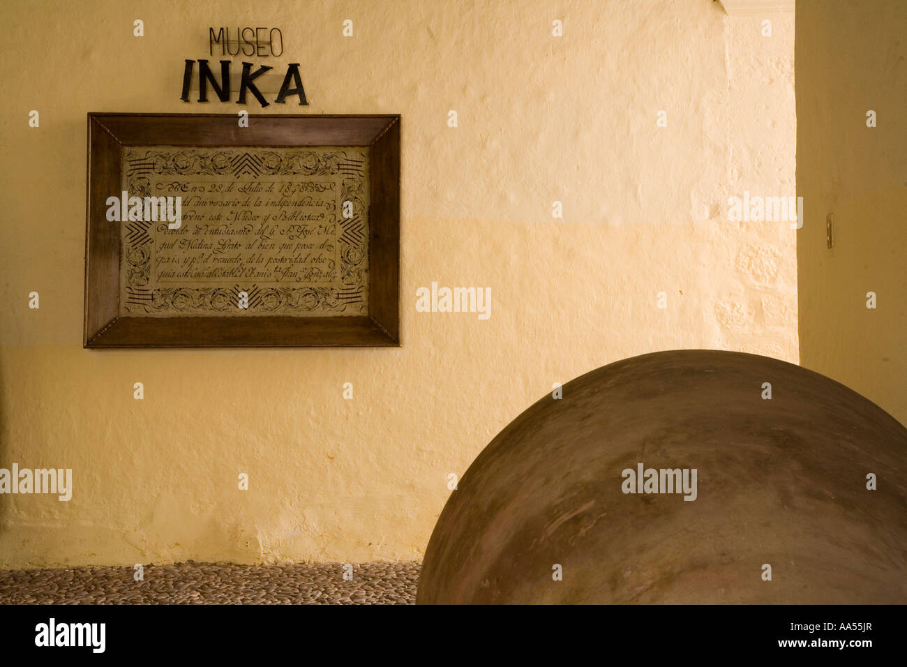 Der Eintritt in das Inka-Museum in Cuzco, Peru Stockfotografie - Alamy