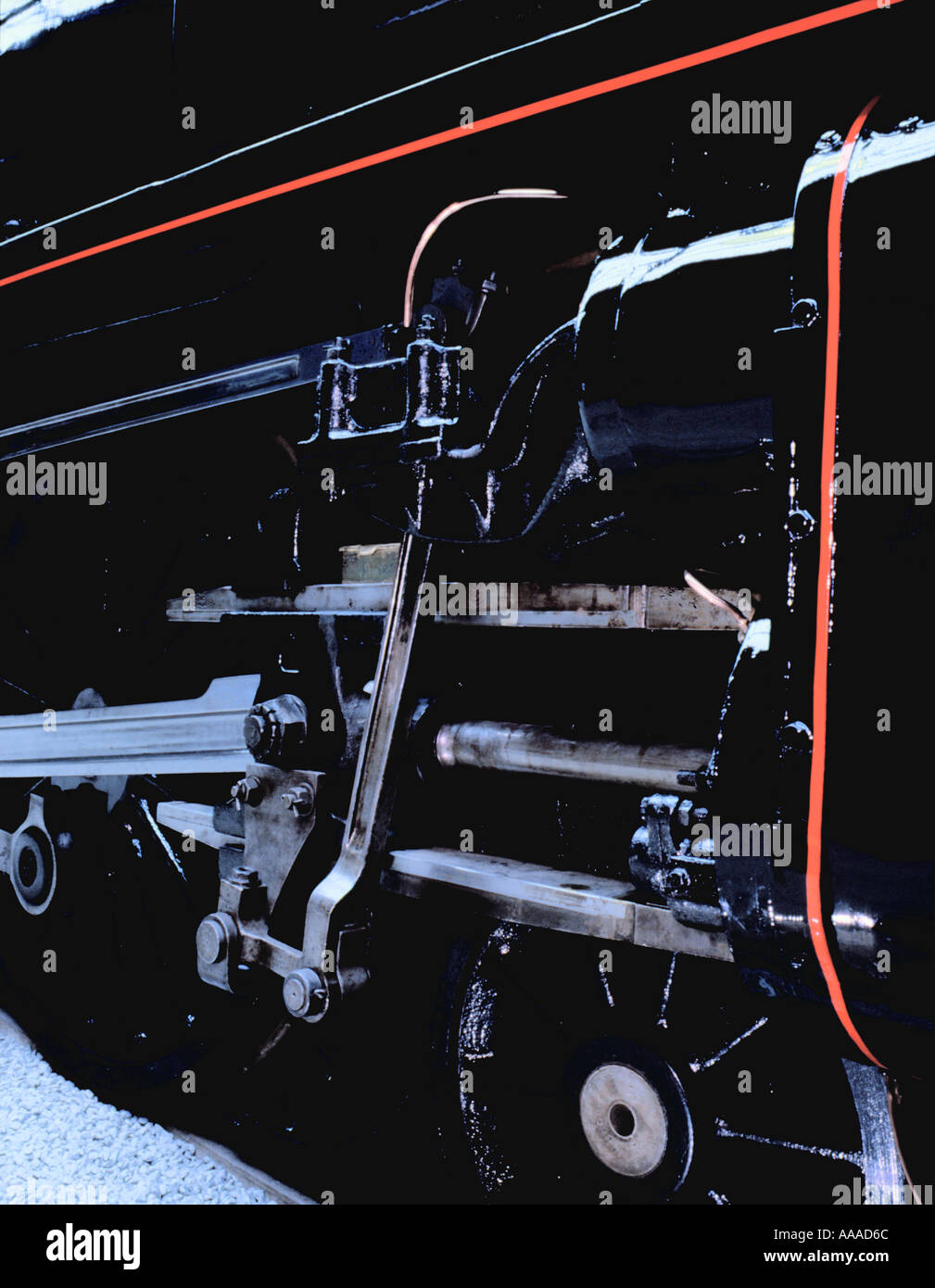 Detail einer Dampflok an die National Railway Museum, York, North ...