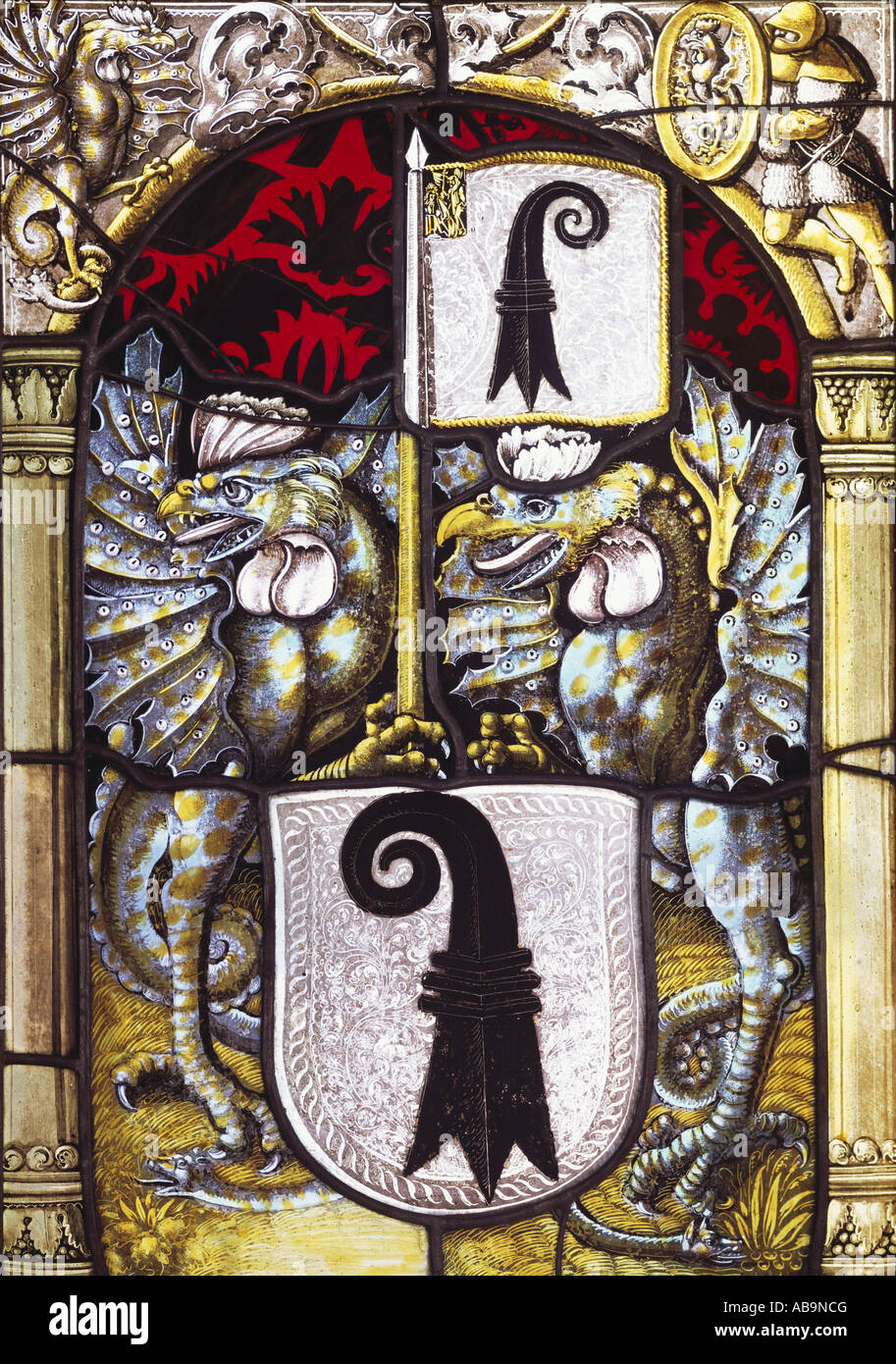 Heraldik, Wappen, Schweiz, Stadt Basel, Glasgemälde, Mitte des 16 ...
