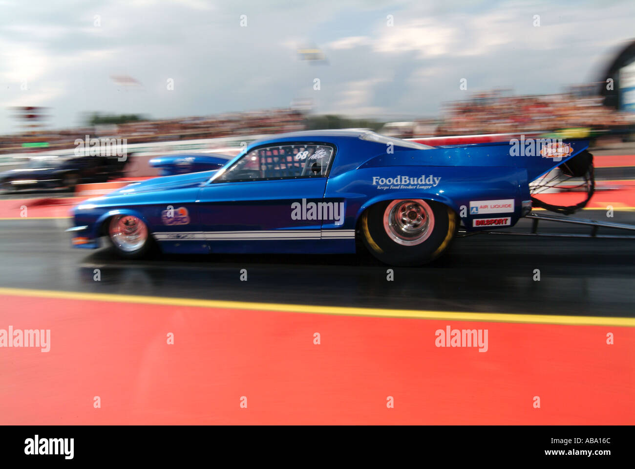1968 ford Mustang Dragster am Mantrop Park Dragstrip in Schweden ...