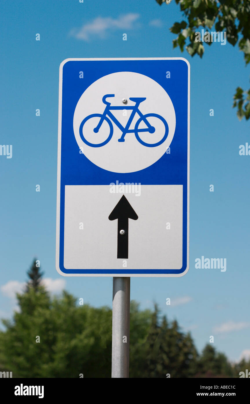 Schild ein Radweg, Lane, Route oder Radweg Stockfotografie - Alamy