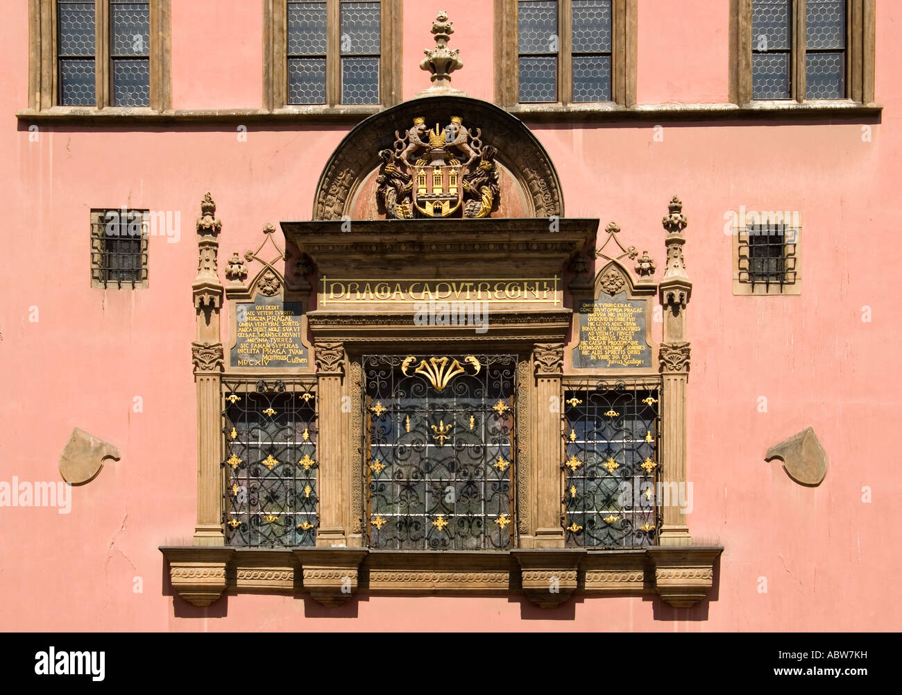 Prager Altstadt Wappen, altes Rathaus, Prag, Tschechische Republik ...