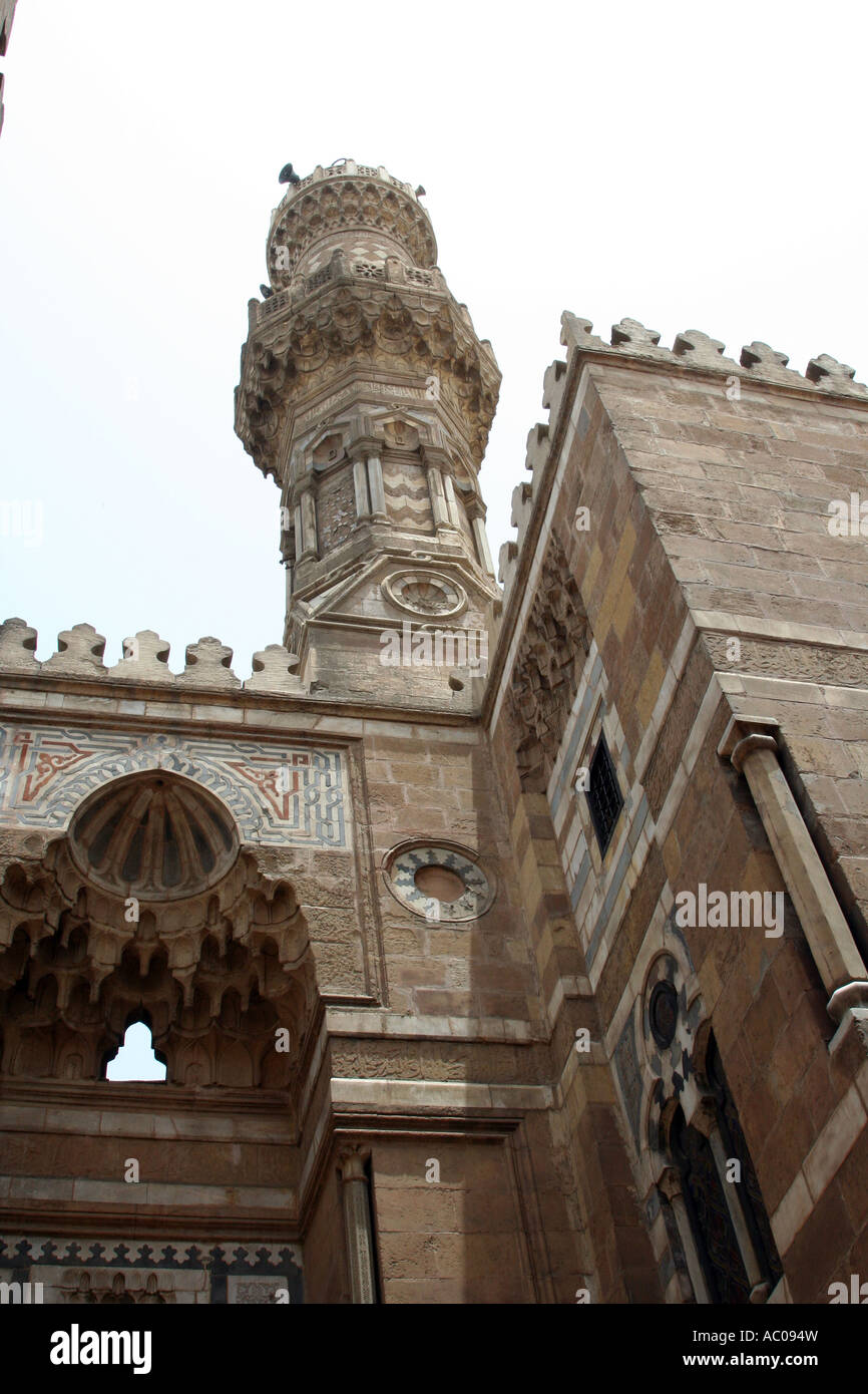 Exterieur der Al-Azhar-Moschee & Minarett in Kairo. Ägypten ...
