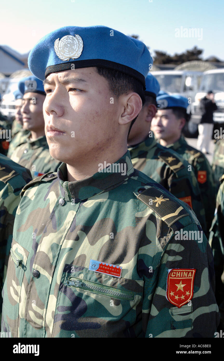 PLA-41. Brigade UN-Friedenstruppen Peking China Stockfotografie - Alamy