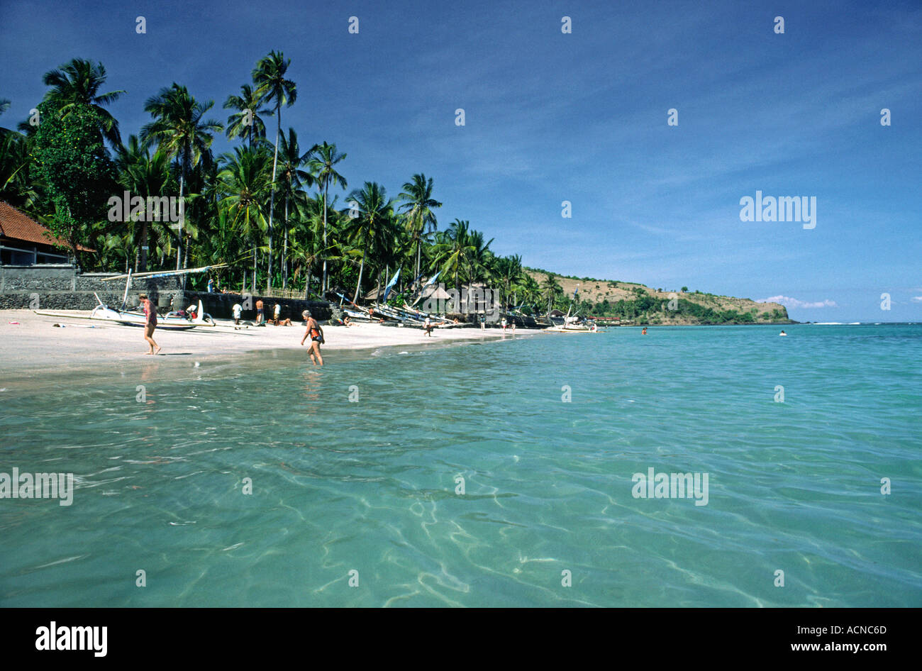 Indonesien Bali Candi Dasa Strand Stockfotografie - Alamy