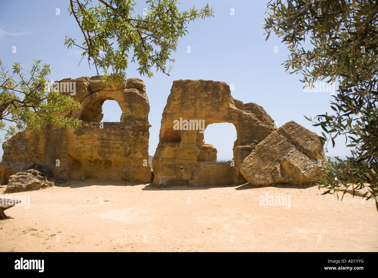 Nekropolis-Tal der Tempel Agrigento Sizilien Italien Stockfotografie ...