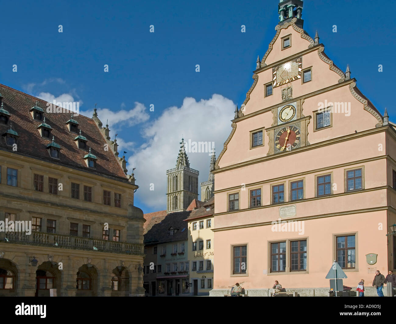 Rathaus und Ratstrinkstube alte Gasthaus in alte Stadt von Rothenburg ...