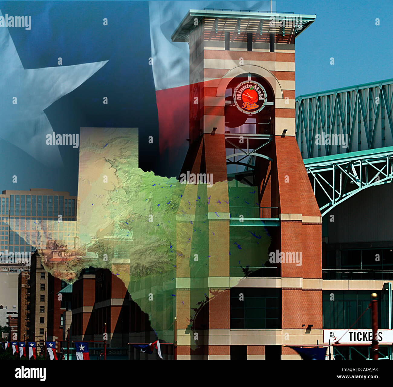 Minute Maid Park Houston Texas Karte von Texas Baseball Stadion ...