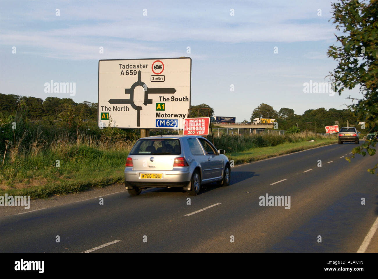 M62 Motorway Sign Stockfotos und -bilder Kaufen - Alamy