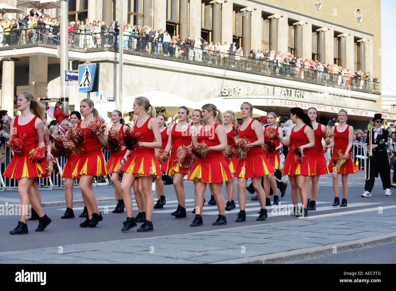Traditionelle Parade von Studenten der technischen Hochschule Chalmers ...