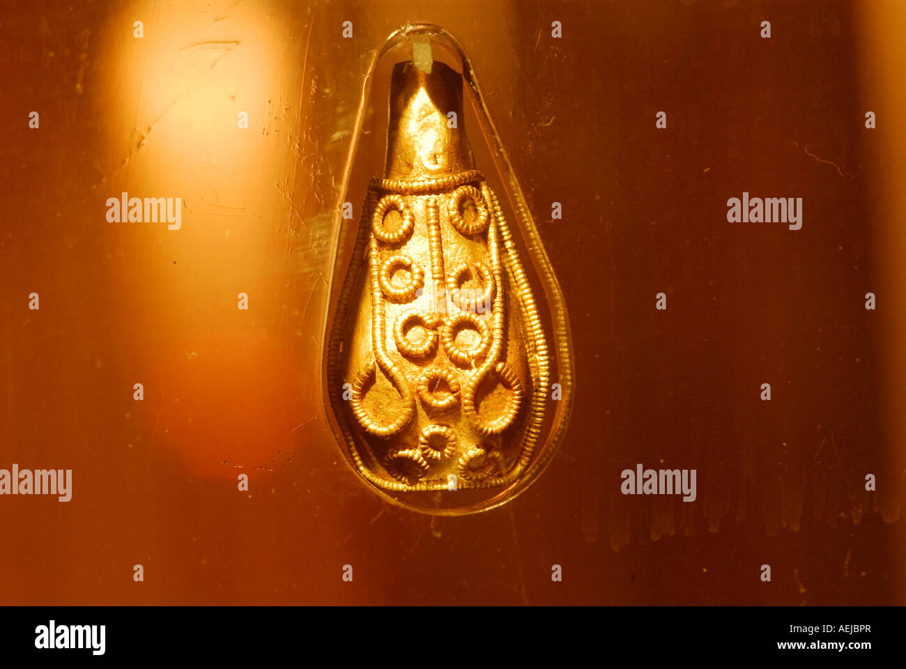 Antikes Stück gold, Wikinger-Museum, Bostad Borg, Lofoten, Nordland ...