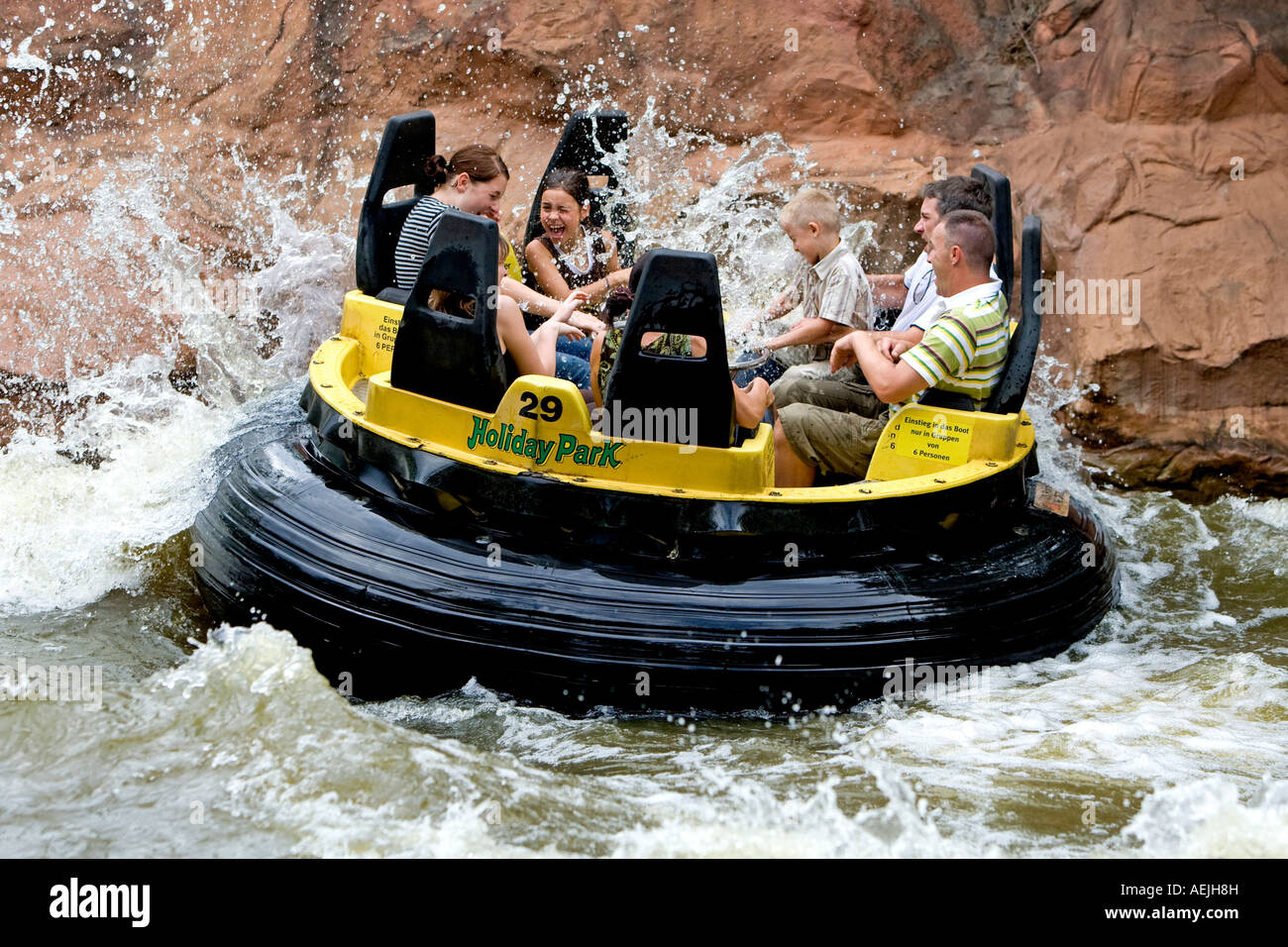 Der Donner-Fluss in den Ferienpark, Hassloch, Rheinland-Pfalz ...