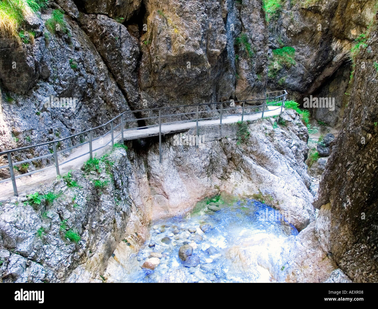 Almbachklamm Almbach Berchtesgaden Gorge Germany Stockfotos ...