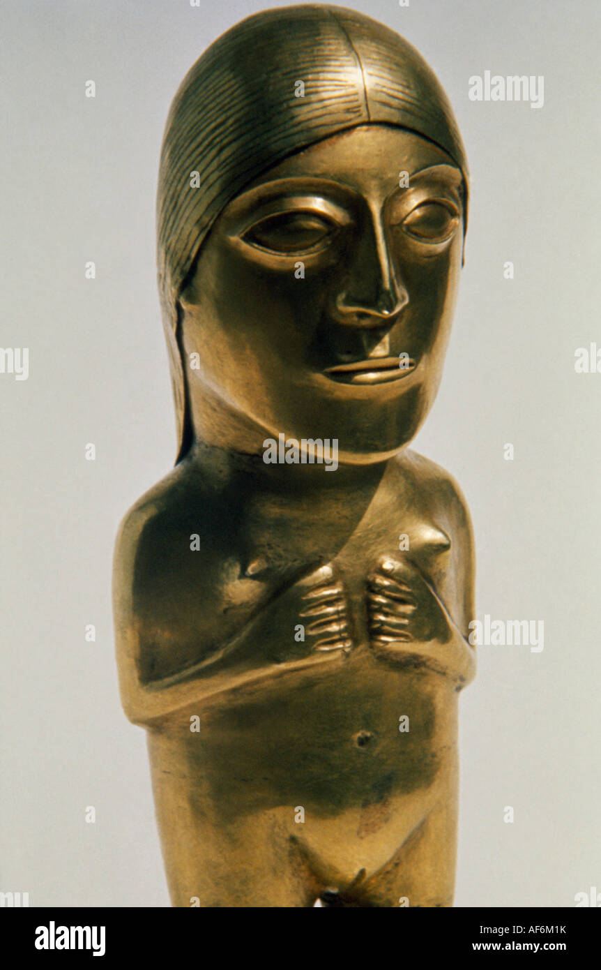 PERU Südamerika Inka Periode selten zeremonielle Statue aus reinem Gold ...
