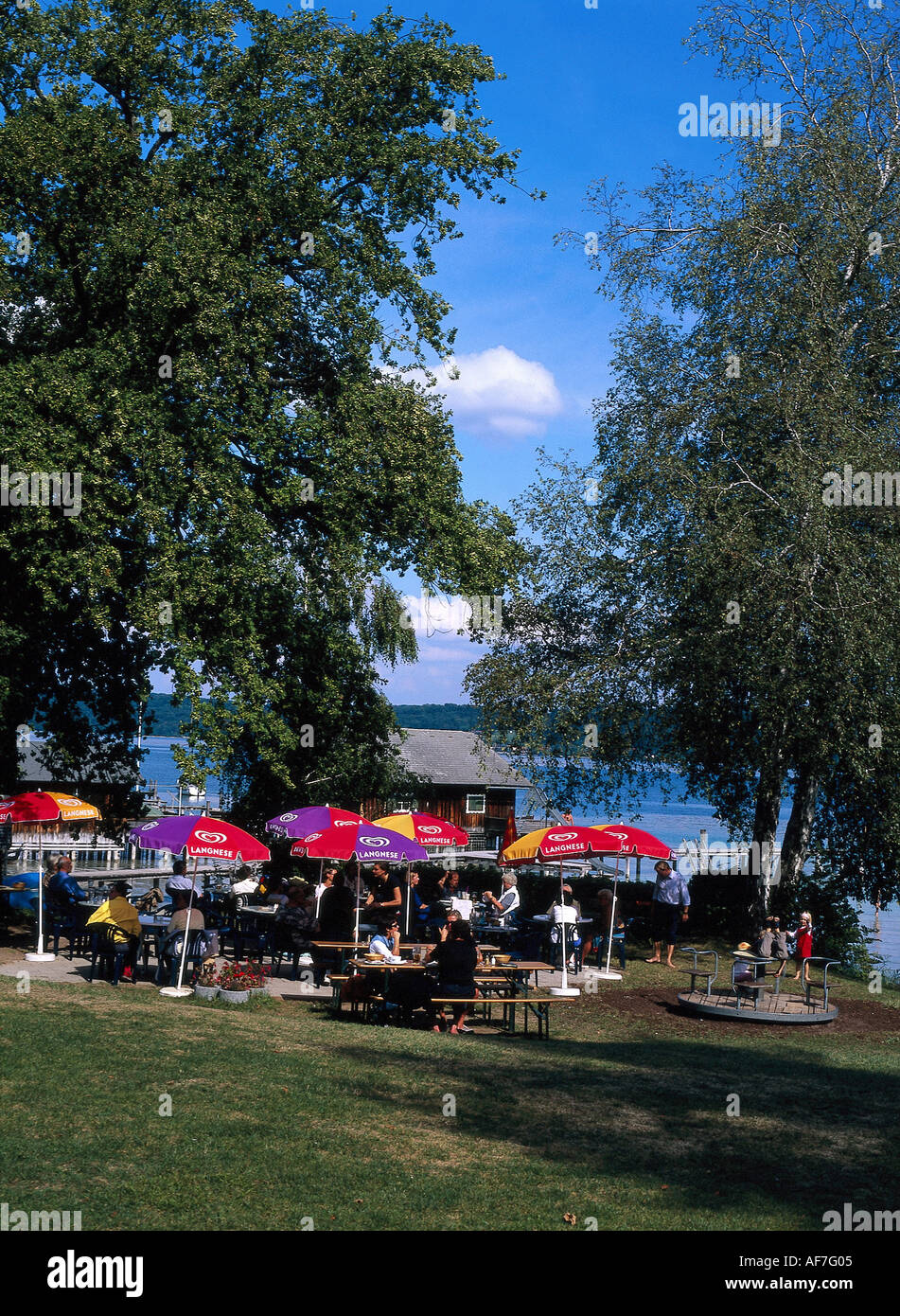 Geographie/Reisen, Deutschland, Bayern, Feldafing, Badestrand am ...