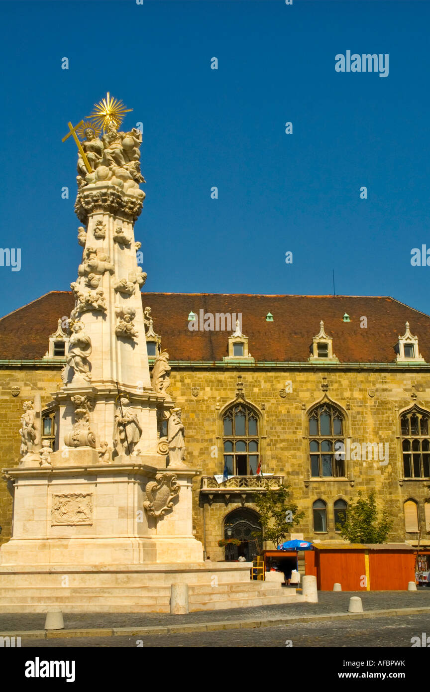Dreifaltigkeitssäule in Budaer Burg Bezirk central Budapest Ungarn EU ...