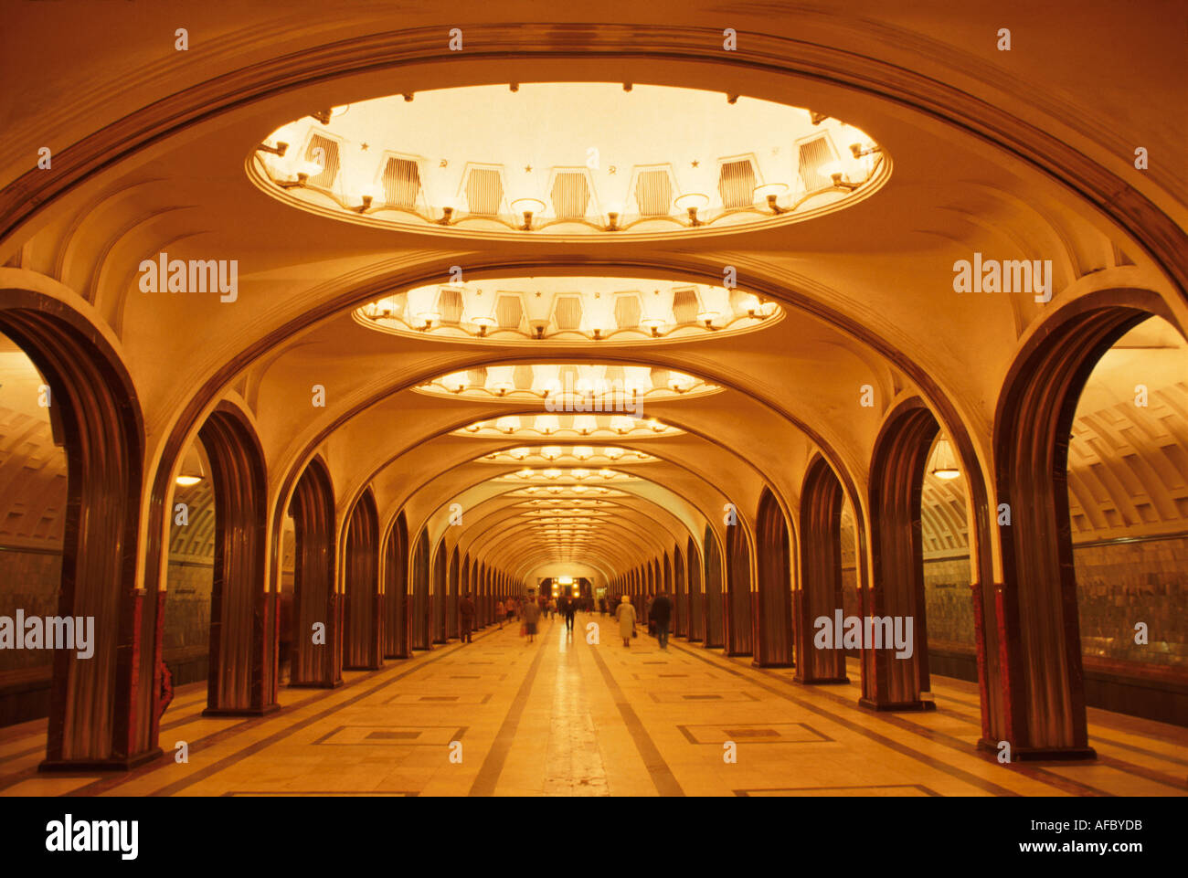 Moskau Russland, Osteuropa Europa, Russland, Myakorvskya Metro Station ...