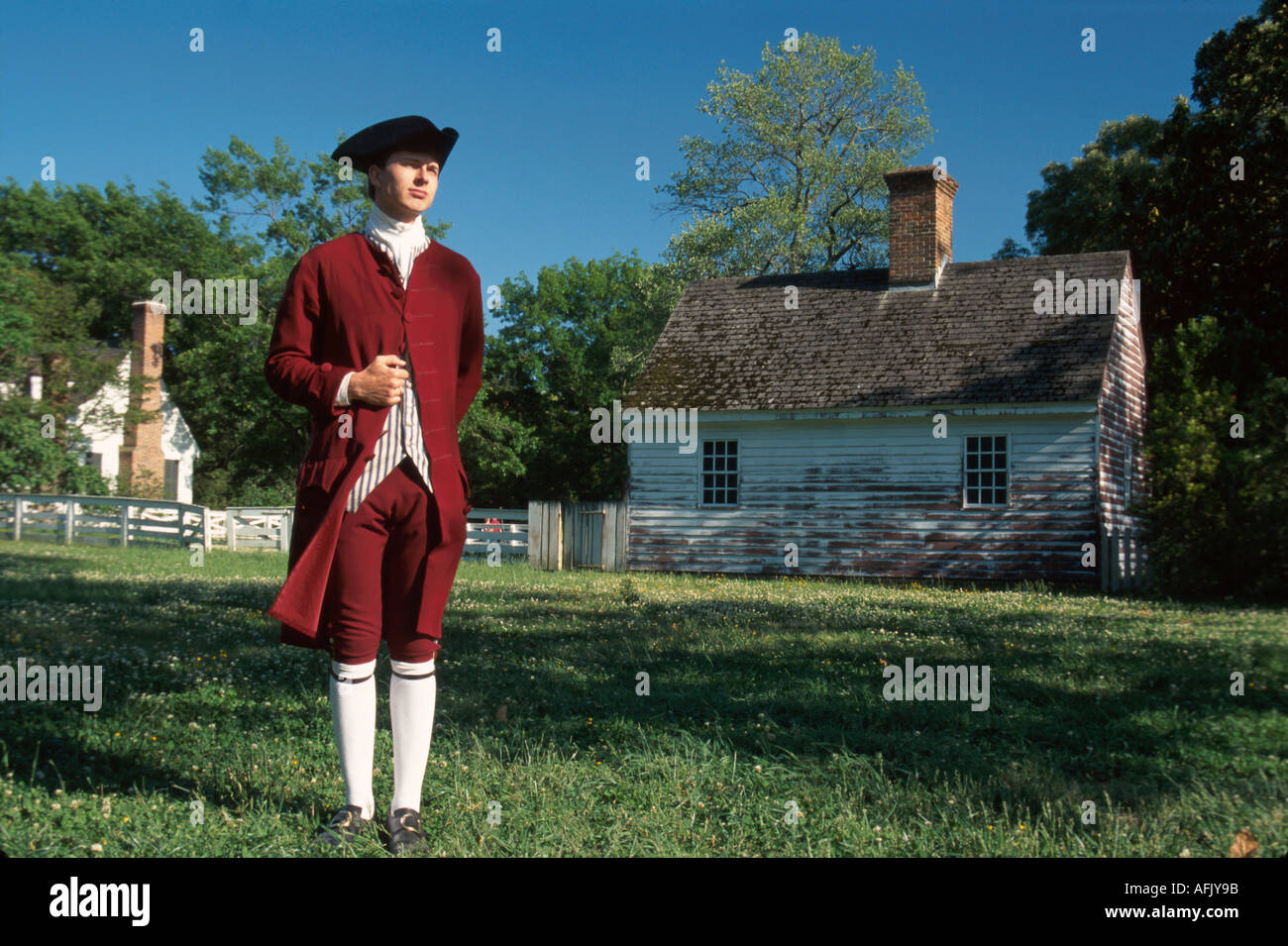 Virginia Colonial Williamsburg, Interpret der Glouster Street, erbaut ...