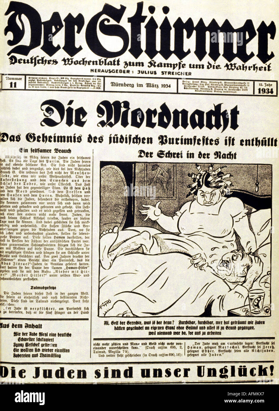 Nationalsozialismus/Nationalsozialismus, Presse, Zeitung "der Stürmer ...