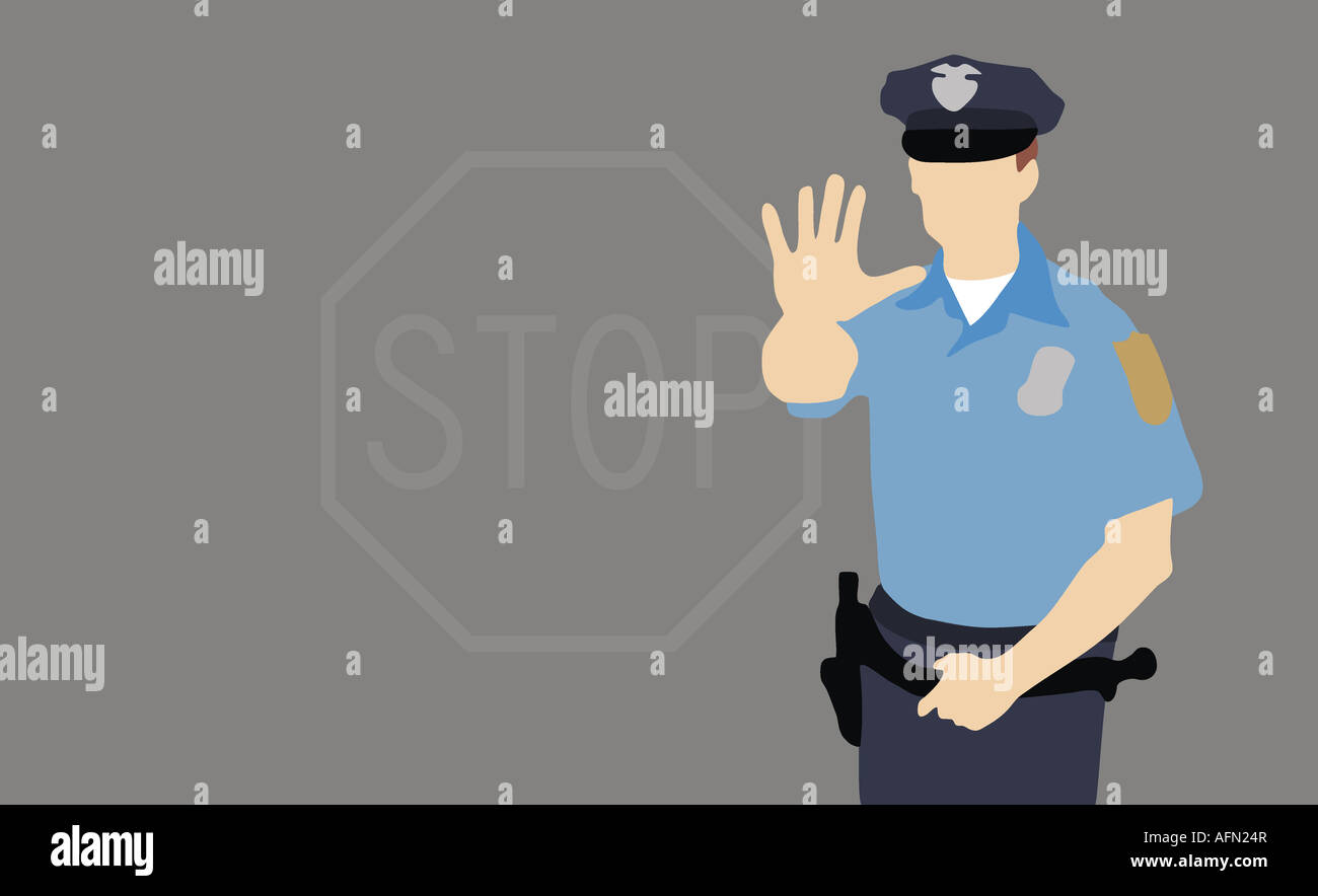 Police officer policeman stop hand -Fotos und -Bildmaterial in hoher ...