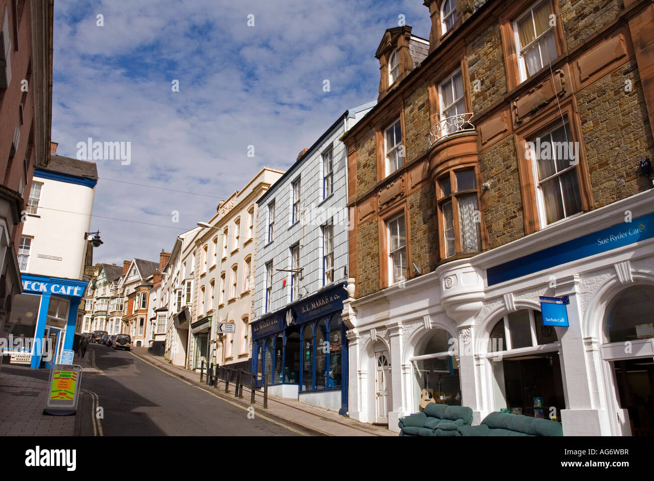 UK Devon Bideford Altstadt High Street Stockfotografie - Alamy