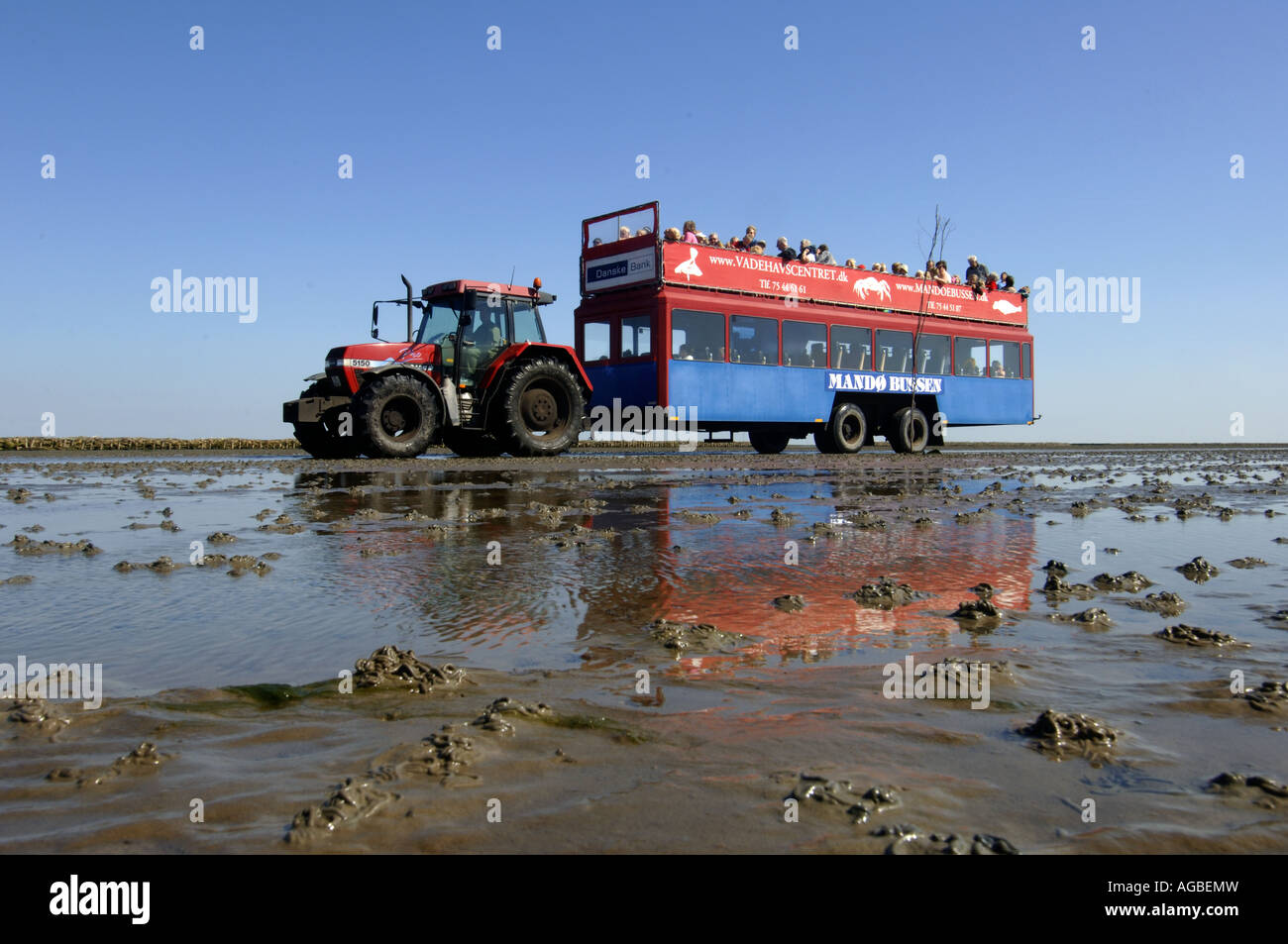 Dänemark-Mando Mando Bussen aus dem Wattenmeer Zentrum bei Ebbe ...