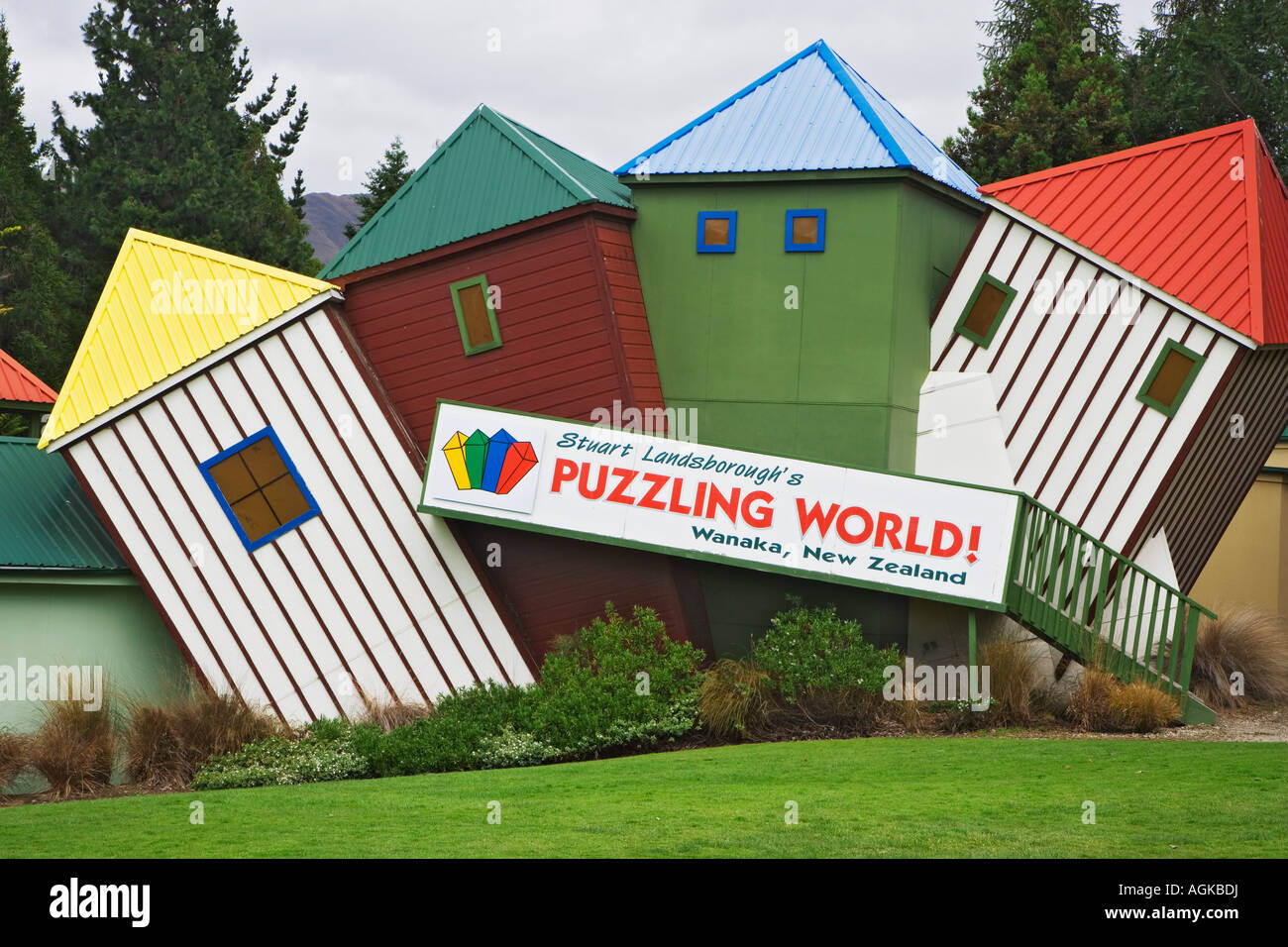 Neuseeland, Südinsel, Wanaka. Rätselhafte Welt wo Touristen Labyrinthe ...