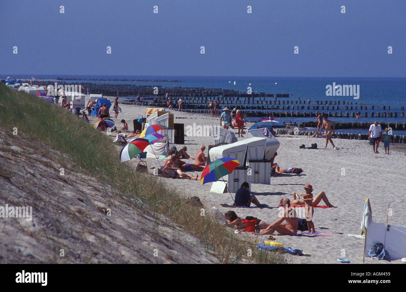 Strand Hohes Ufer bei Ahrenshoop Mecklenburg Vorpommern Stockfotografie ...