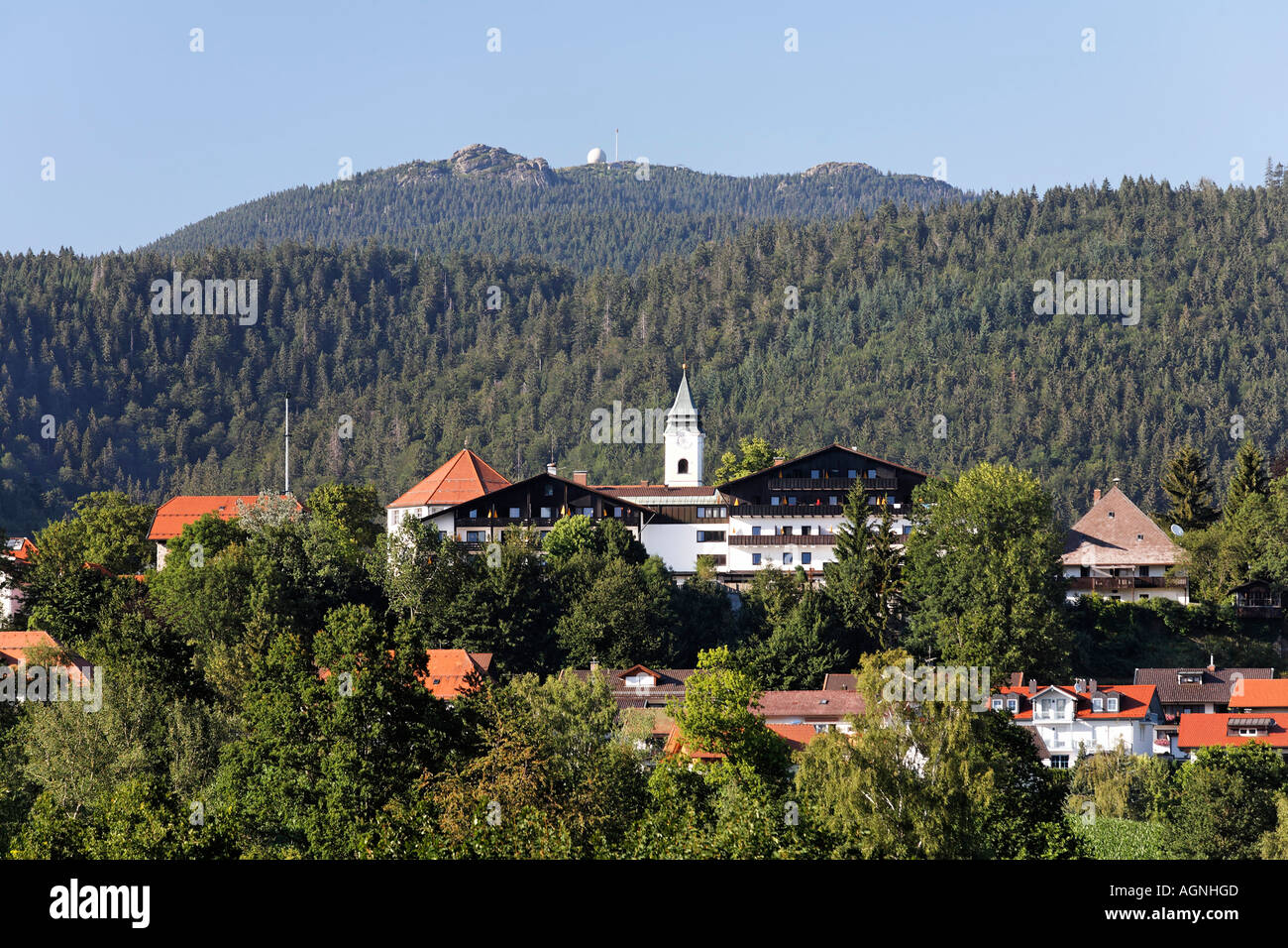 Bodenmais und großer Arber Berg, Bayerischer Wald-Bayern-Deutschland ...