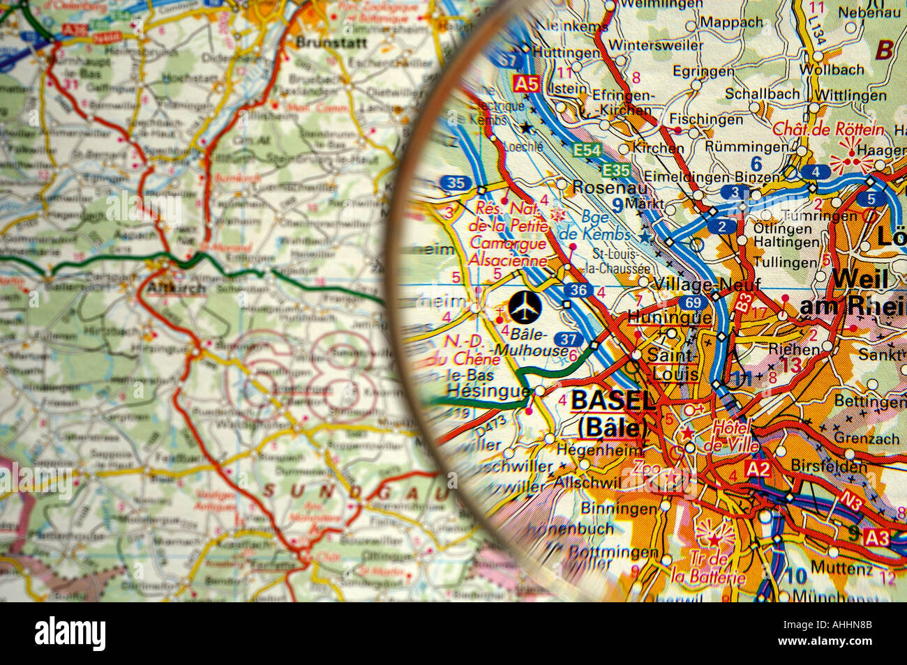Basel switzerland city map -Fotos und -Bildmaterial in hoher Auflösung ...