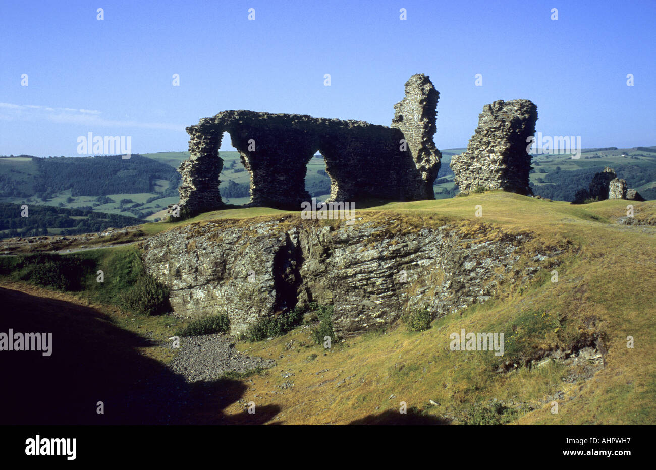 Castell Dinas Bran, Llangollen, Denbighshire, Wales, UK Stockfotografie ...