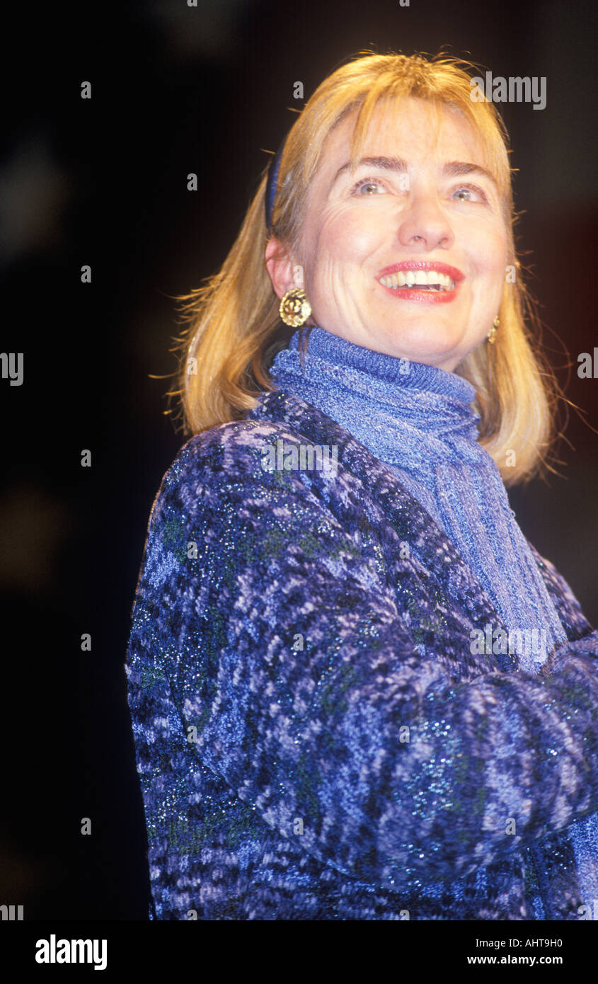 Hillary Rodham Clinton an einer Colorado Kampagne Sammlung 1992 Bill ...
