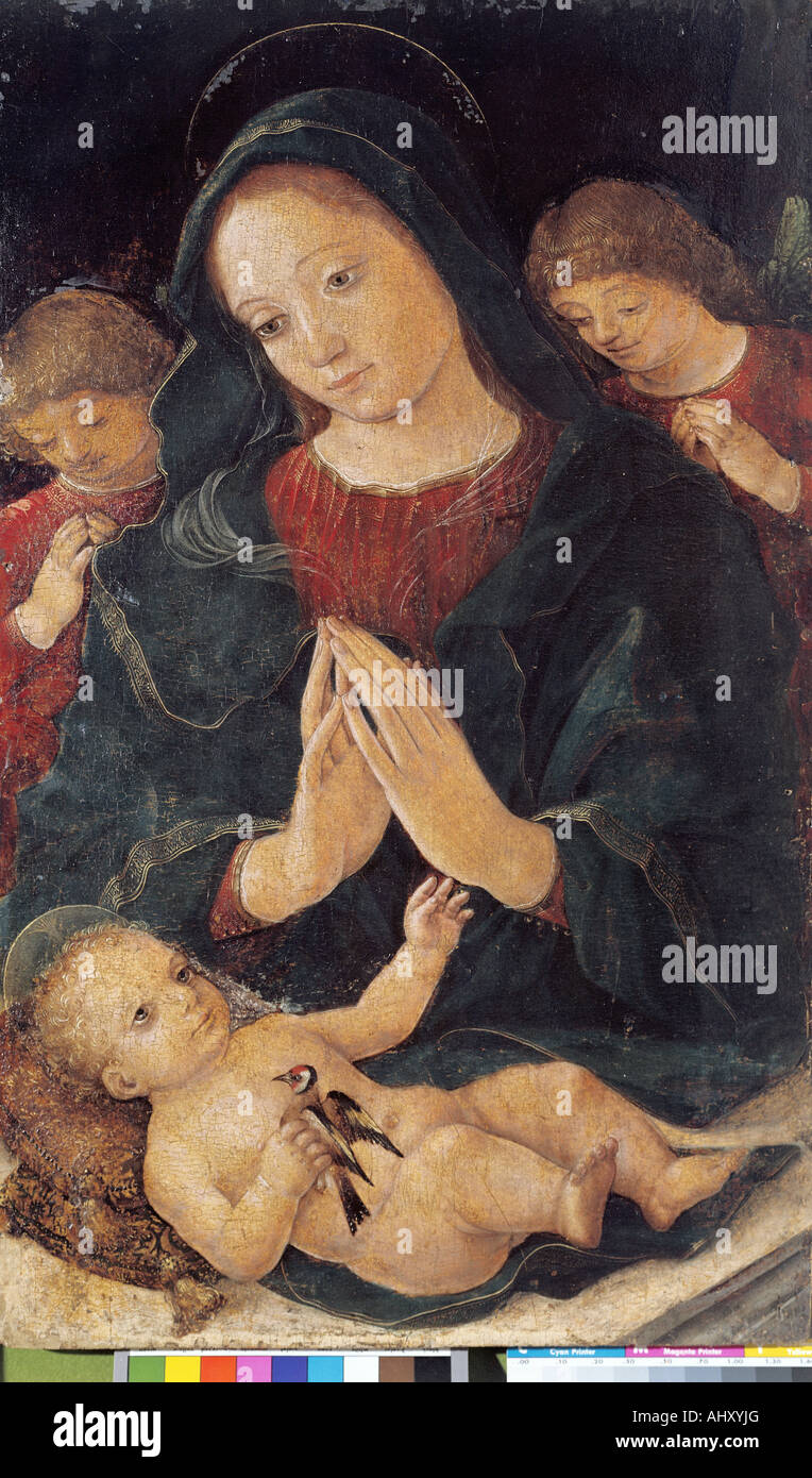 "Fine Arts, Liberale da Verona (ca. 1445-1529 / 1536), Malerei,"Madonna del Cardellino ...