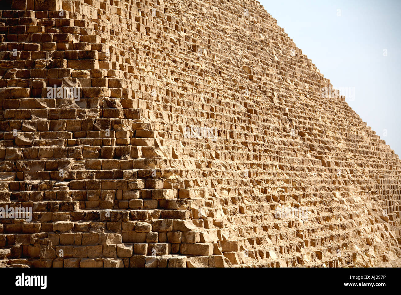 Steinblöcke auf große Pyramide von Khufu Cheops Gizeh Kairo Ägypten ...