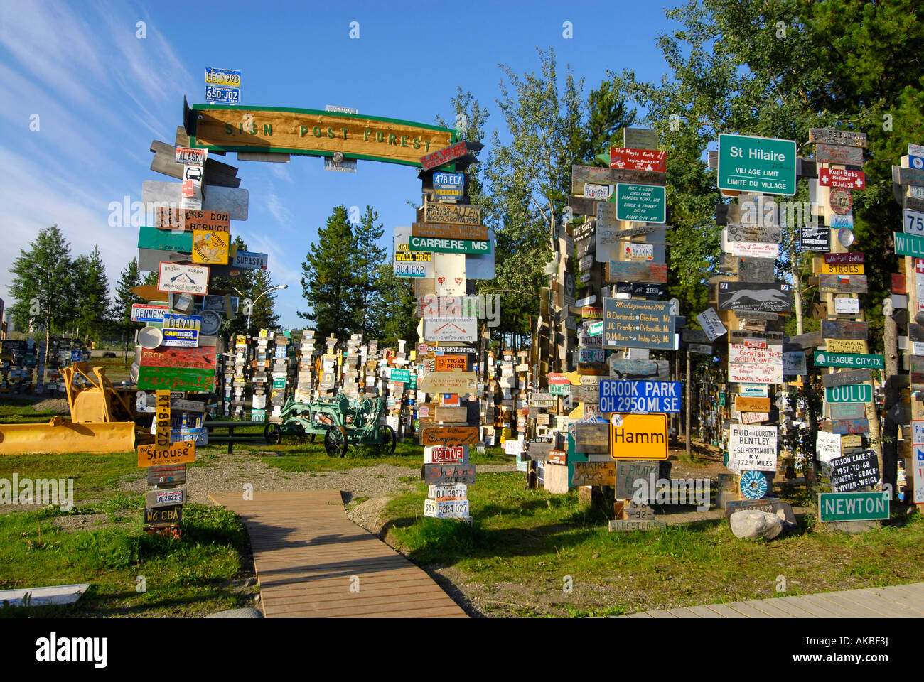 Watson Lake Signpost Forest Kollektion Zeichen Städte Städte Orte ...