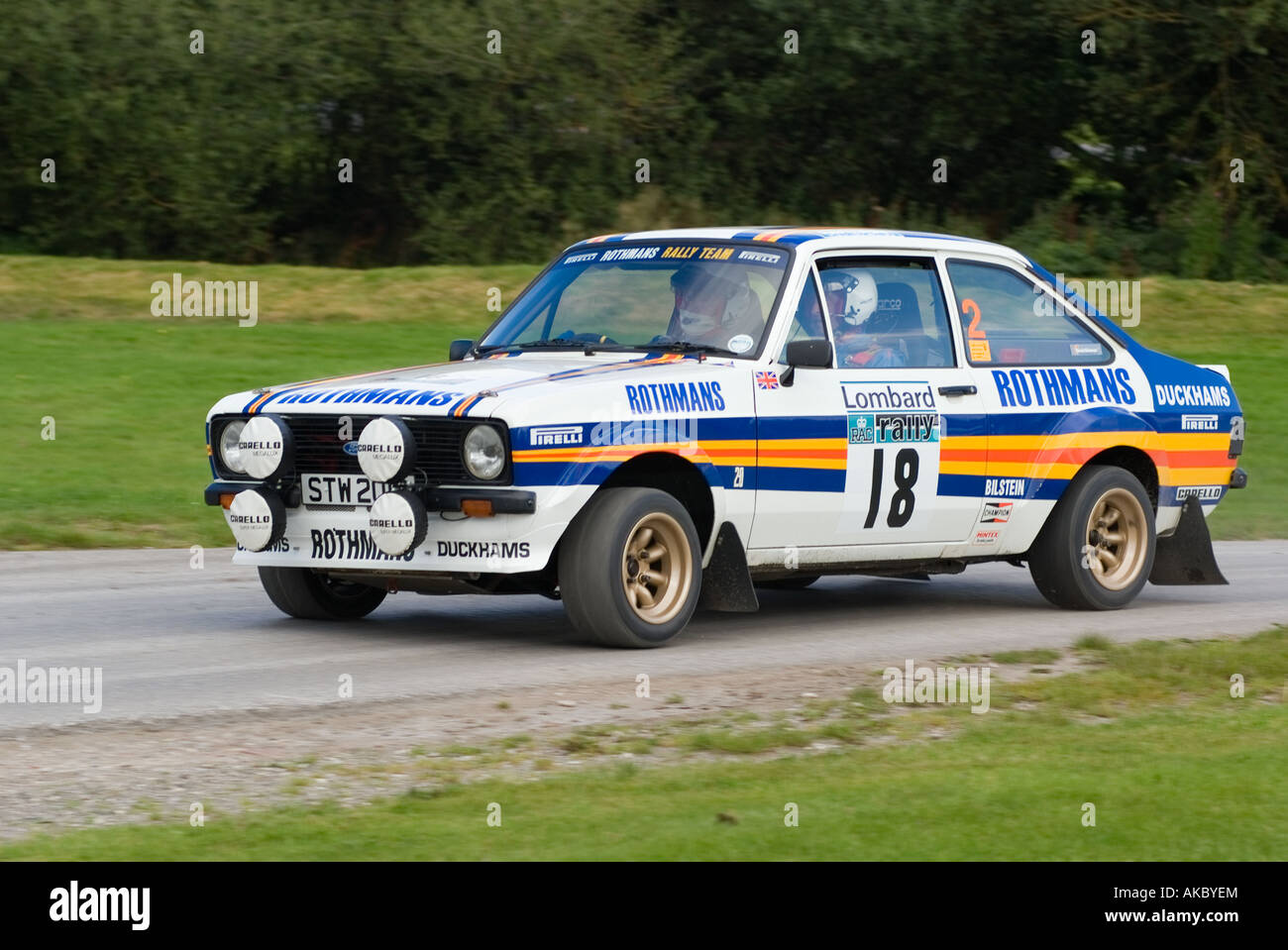 Ford Escort Mk2 Rally Car am Oulton Park Rennstrecke in der Nähe von ...