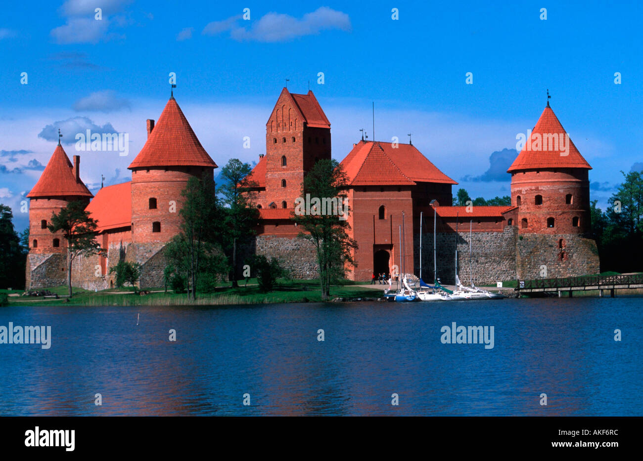 Osteuropa, Litauen, Inselburg Trakai, Nationales Wahrzeichen Litauens ...