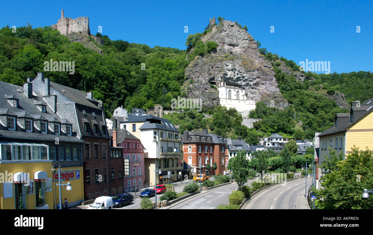 Stadtpanorama von Idar-Oberstein eine der Nahe, Rheinland-Pfalz ...