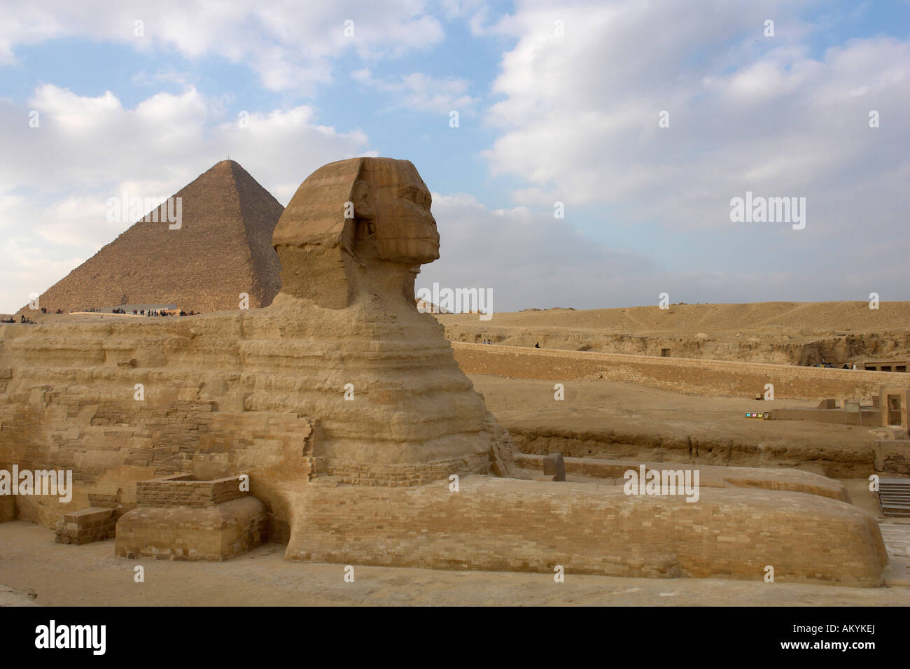 Die Pyramiden in Gizeh. Shpinx und Cheops-Pyramide, Gizeh, Kairo, Egyt ...