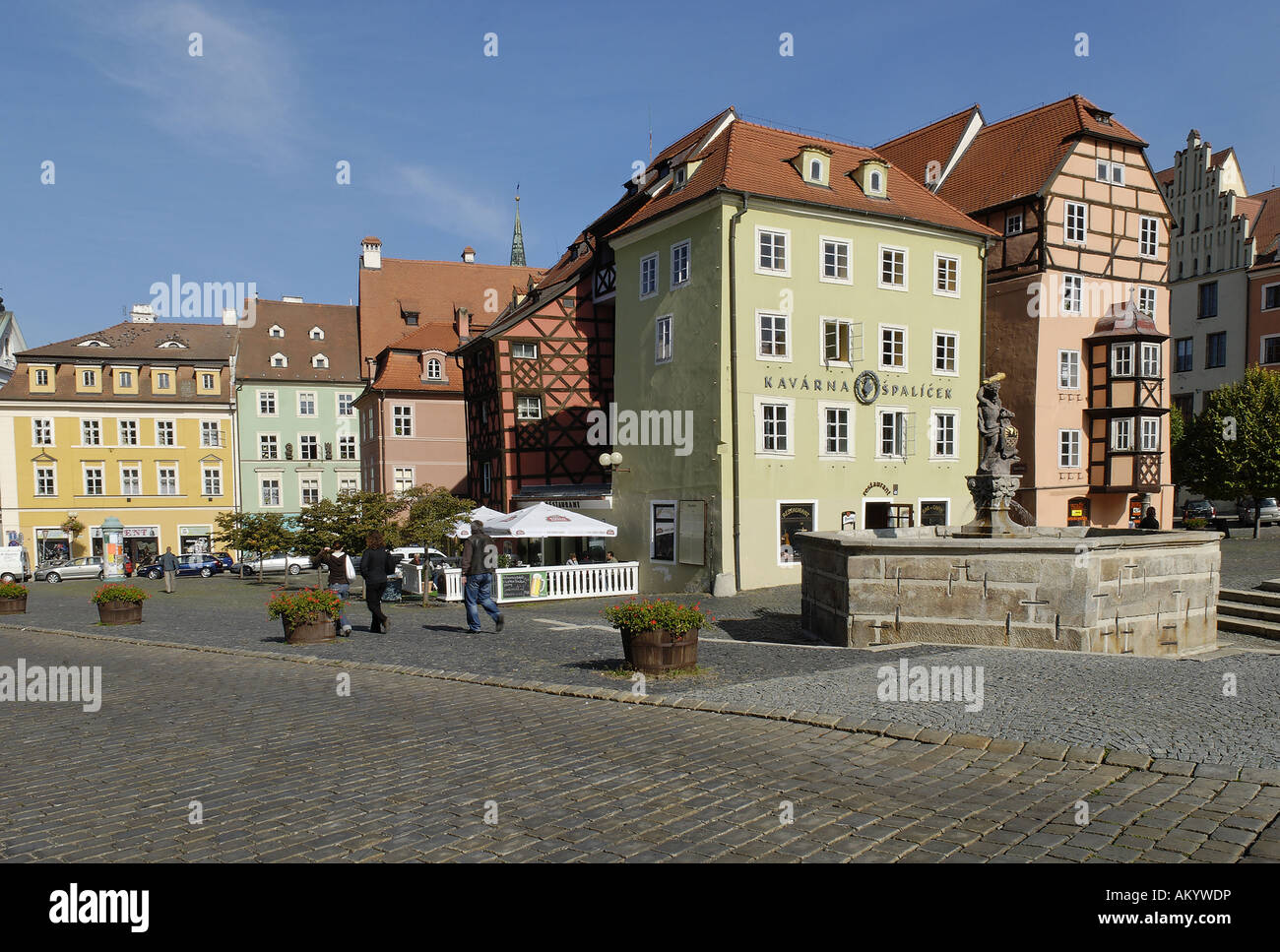 Stöckl, historische Altstadt von Cheb, Eger, Westböhmen, Tschechien ...