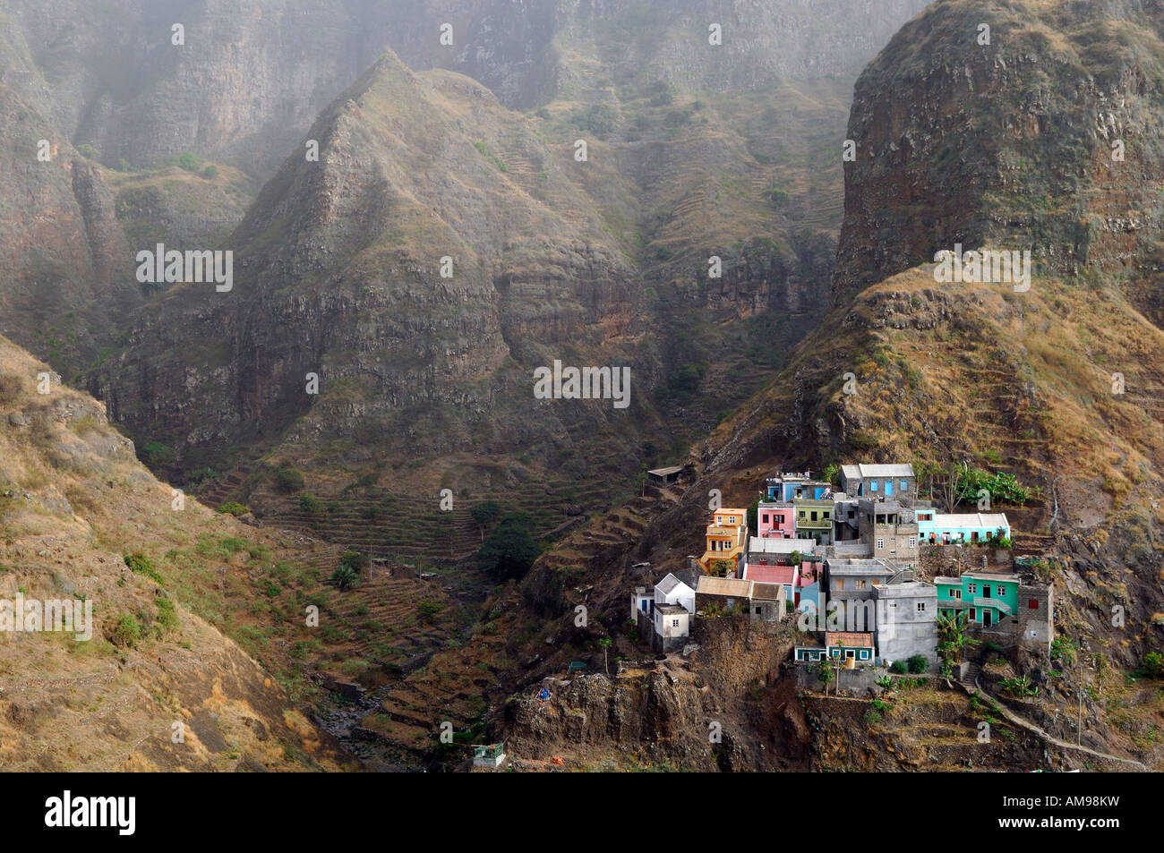 Kapverden Insel Santo Antao, Fontainhas Dorf Stockfotografie - Alamy